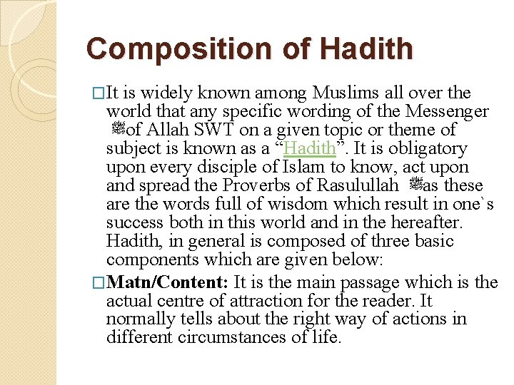 12 Introduction to Sunnah Kinds of Hadith Course