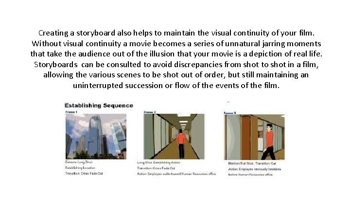 THE STORYBOARD Planning is key to a smooth