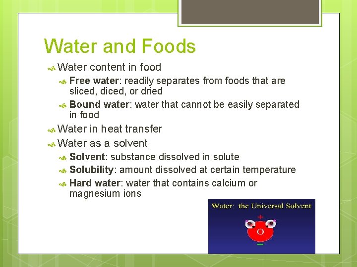 Chapter 9 Water Block 1 Pink Table Objectives