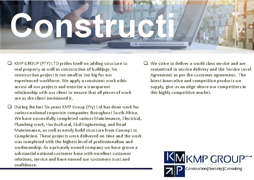 BUSINESS Construction Consulting PROFILE Security Keanan Petersen 071