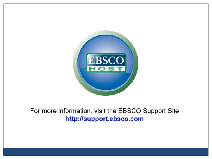 Tutorial HISTORY REFERENCE CENTER support ebsco com Welcome