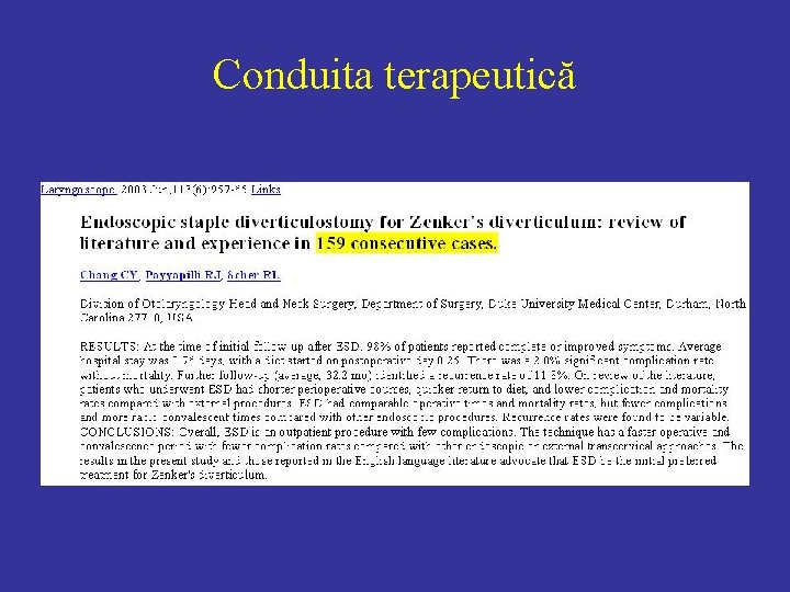 Diverticulii esofagieni Drago Predescu Clinica de chirurgie general