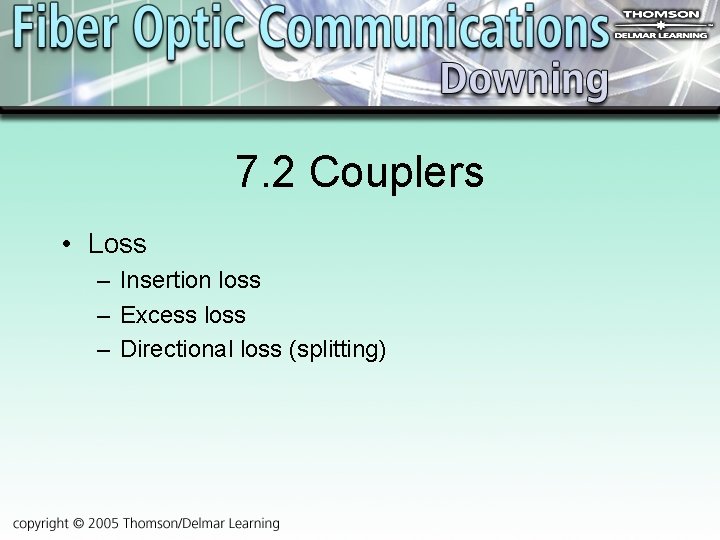 FiberOptic Communications James N Downing Chapter 7 FiberOptic