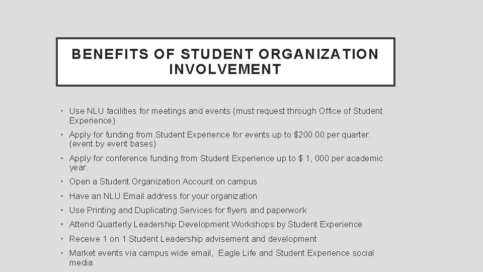 HOW TO START A STUDENT CLUB OR ORGANIZATION