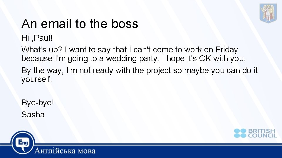 Writing Formal and Informal Emails Lesson 9 Glossary