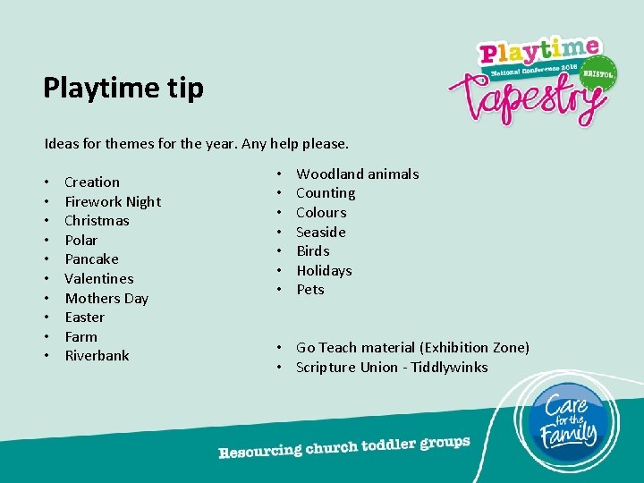 Playtime tip How do I manage parents talking