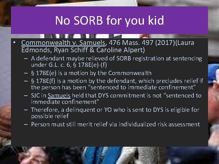 How goes the resistance SORB SDP Cases April