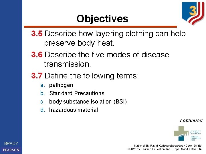 Chapter 3 Rescue Basics BRADY National Ski Patrol