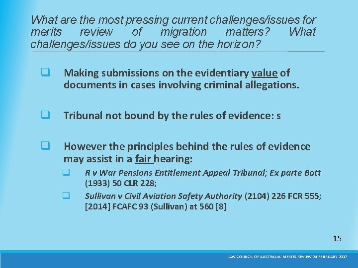 Merits Review and the legal practitioner Nicholas Poynder