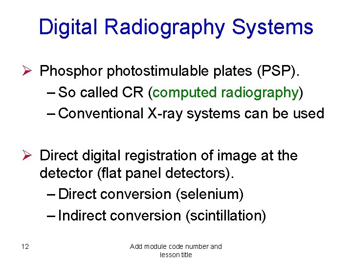 Digital Radiology Dr M A Oghabian Medical Physics