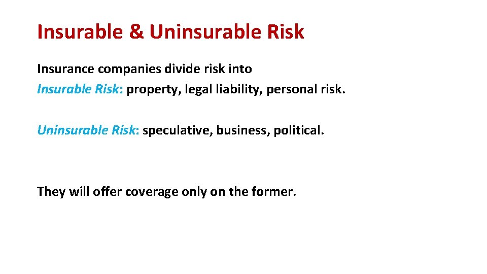 Mgmt 101 Introduction to Business Risk Management Insurance