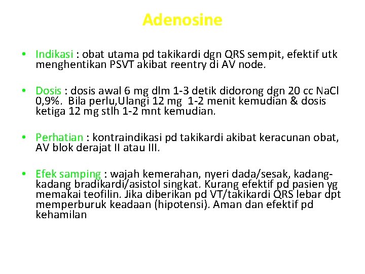 Algoritma Obat Obat Emergency Cardiovascular YULIATI Fakultas Ilmu