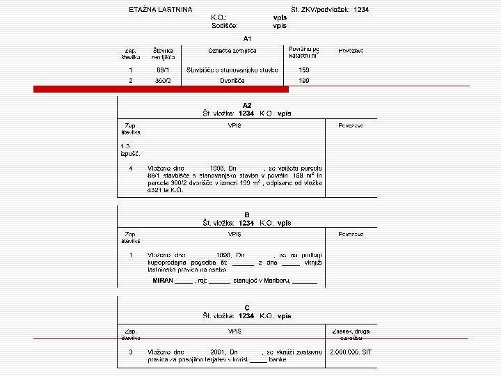 Kataster stavb ZPPLPS Zakon o posebnih pogojih za