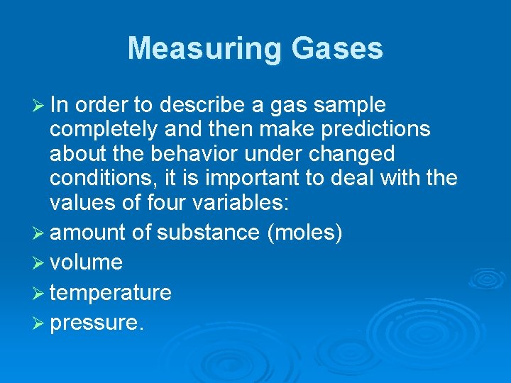 Introduction to Gases States of Matter Kinetic Molecular