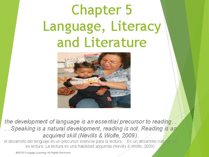Chapter 5 Language Literacy and Literature the development