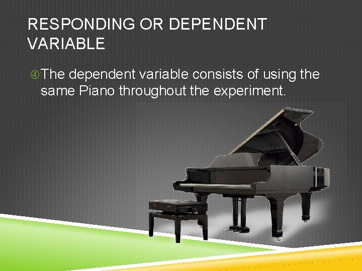 HOW TO MAKE A PIANO SING By Donna