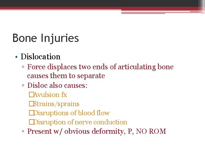 Basics of Anatomy and Tissue Injuries Anatomical Position