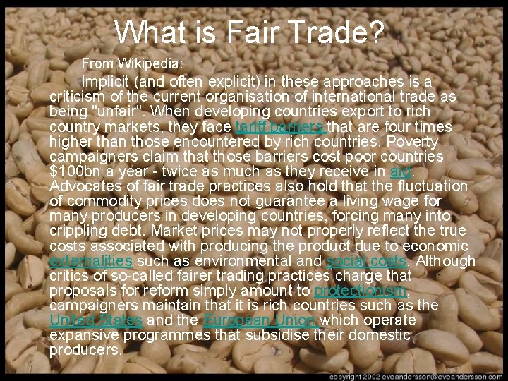 What is Fair Trade From Wikipedia Implicit and