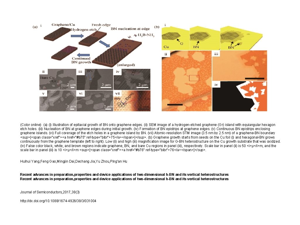 Color online a i Illustration of epitaxial growth