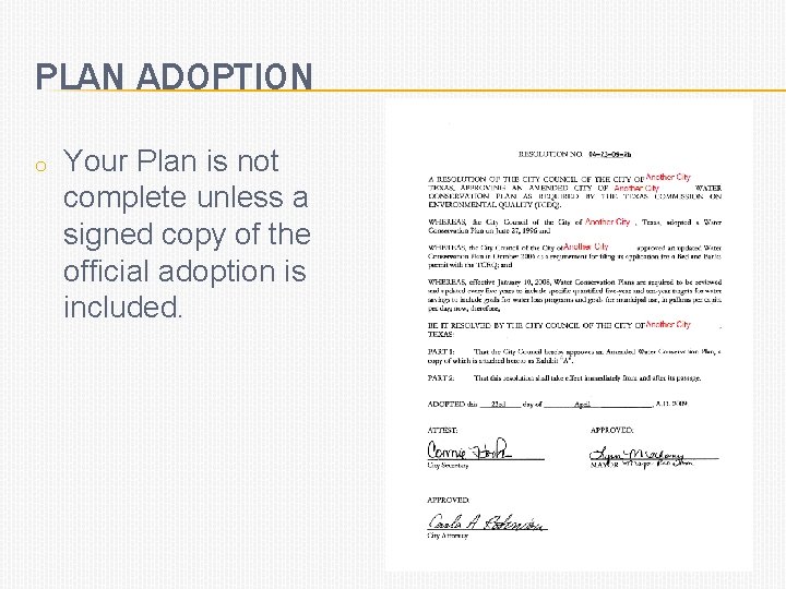 A Howto Guide for submitting a WATER CONSERVATION