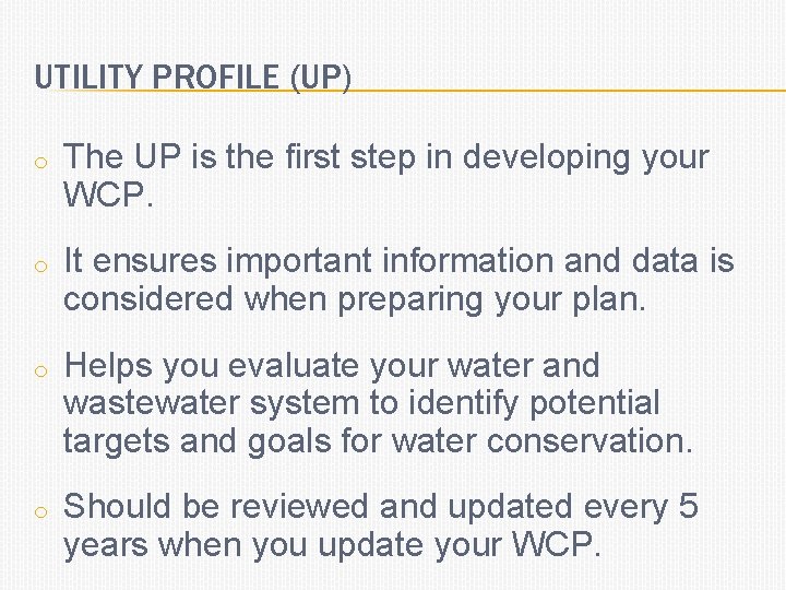 A Howto Guide for submitting a WATER CONSERVATION