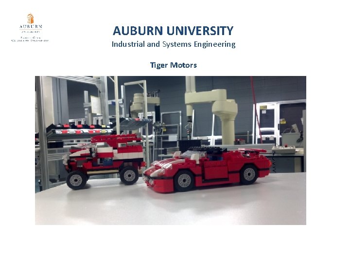 AUBURN UNIVERSITY Industrial and Systems Engineering Manufacturing ...