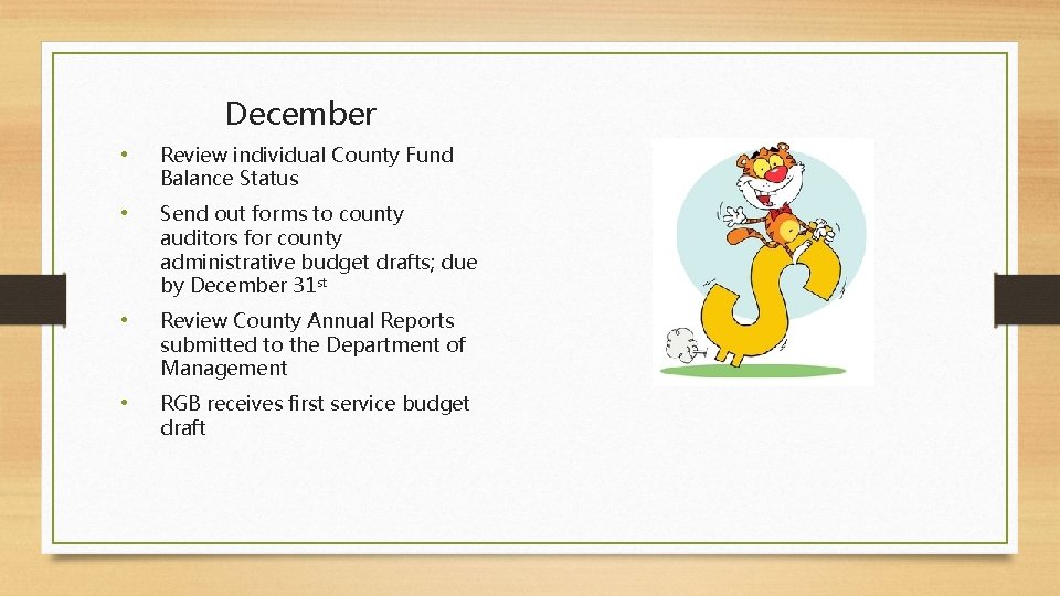 MHDS of the ECR Budgeting Counties and the
