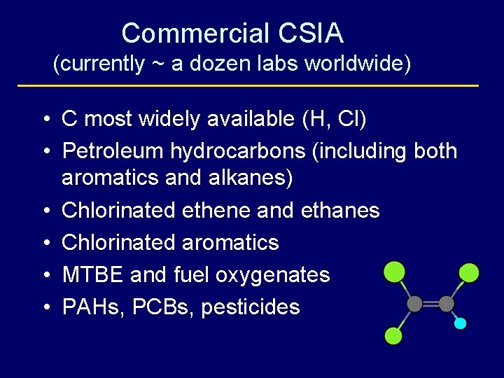Using CSIA for Biodegradation Assessment Potential Practicalities and
