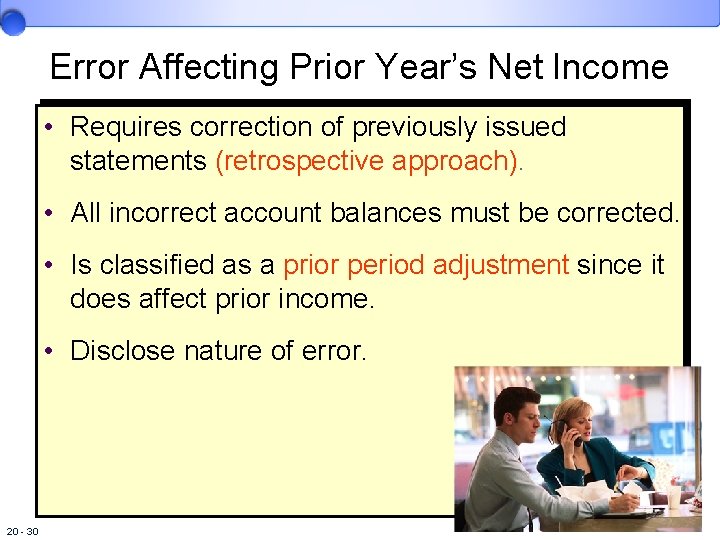 20 Accounting Changes and Errors Power Point Authors