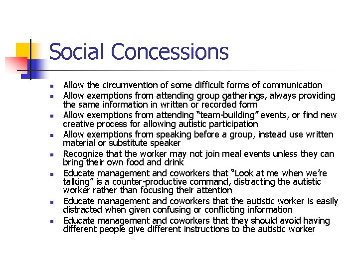 Square Pegs Autism in the Workplace An exploration