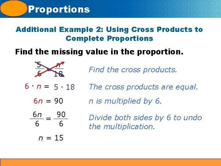 7 3 Proportions Using Cross Product Warm Up