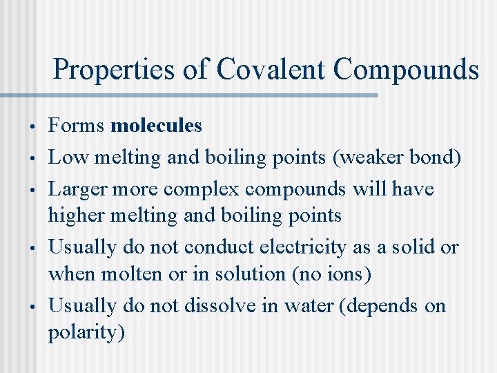 Bonding Review Define Ionic and Covalent Bonding Discuss