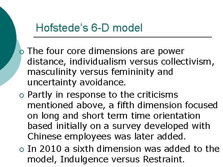 Hofstedes cultural model The Onion Model of Culture