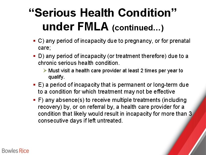 Understanding FMLA and FFCRA Presented by Kayla Cook