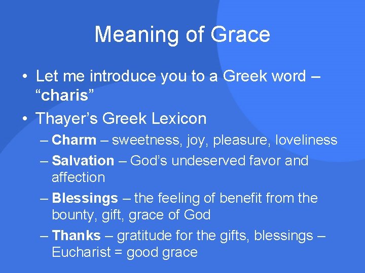 Have a Graceful Thanksgiving What is the connection