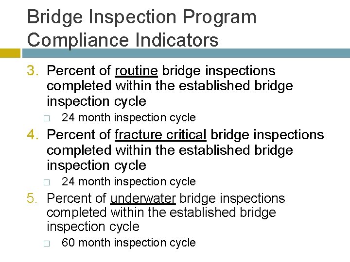 Bridge Program Performance Measure Overview ODOTFHWA Stewardship Oversight