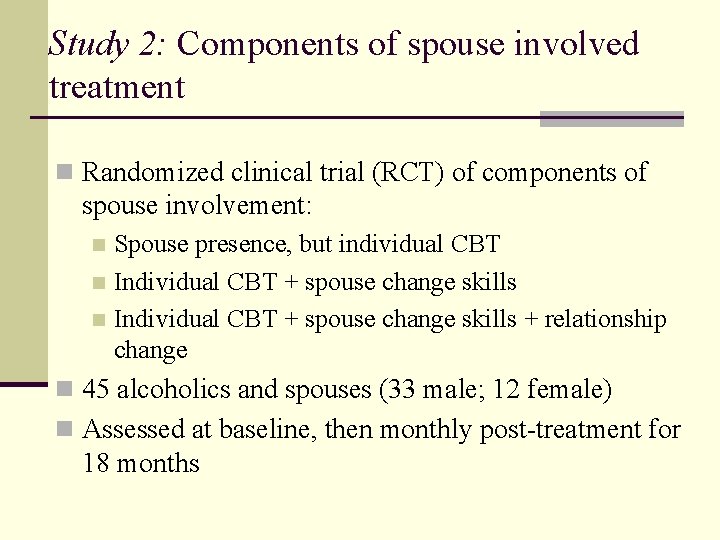 Family Interventions for Alcohol and Drug Problems Barbara