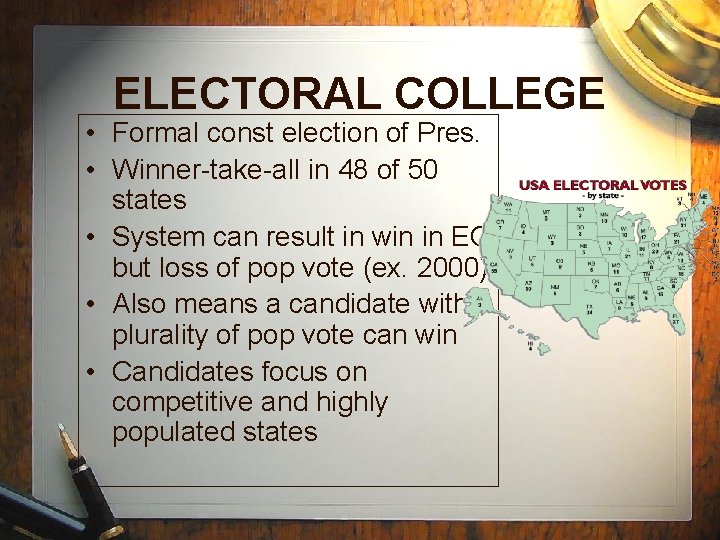 REVIEW TOPIC 6 THE PRESIDENCY CAMPAIGNS AND ELECTIONS