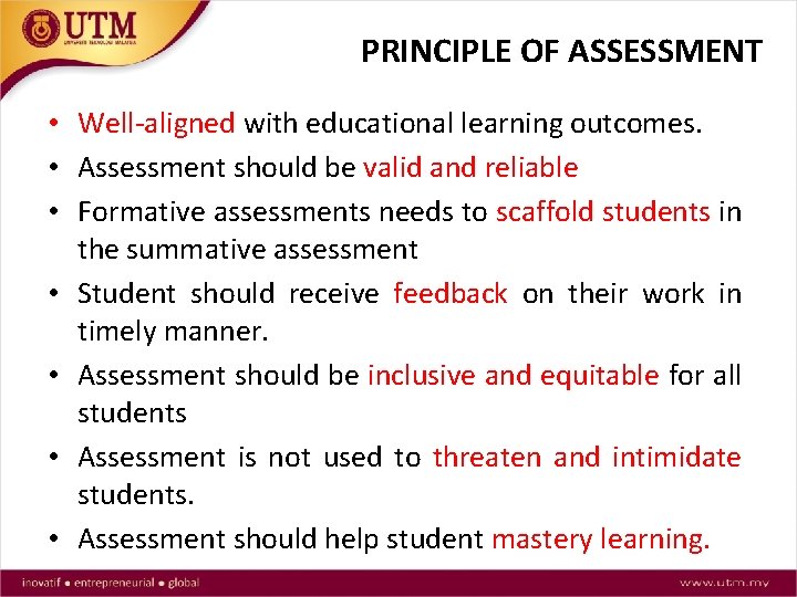 ASSESSMENT ADIBAH BINTI ABDUL LATIF SCHOOL OF EDUCATION