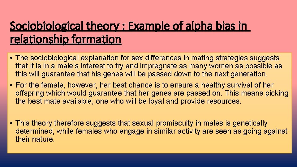 Gender bias in psychology By the end of