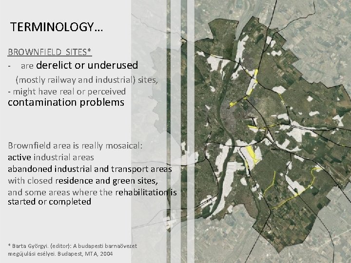 The urban green structure development with rehabilitation of