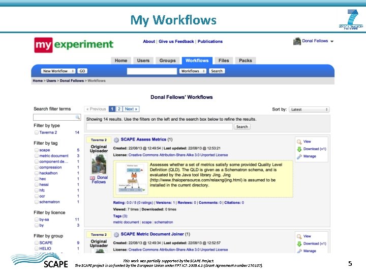 How to share your workflow Collaborating via the