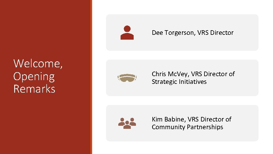 VRS Regional Transition PreETS Meetings AUGUST AND SEPTEMBER