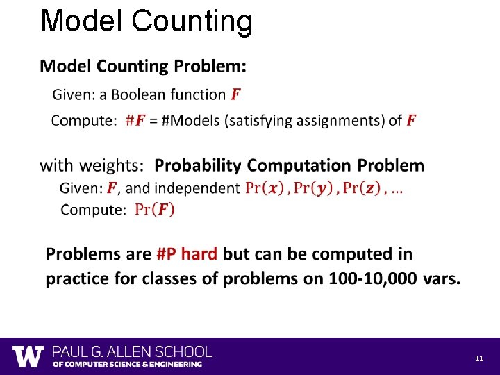 Knowledge Compilation Representations and Lower Bounds Paul Beame