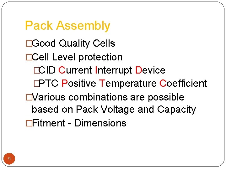 LITHIUM BATTERY SYSTEMS METHODOLOGY TO DESIGN BATTERY PACKS