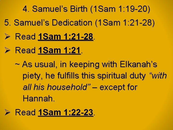 1 SAMUEL SERIES 2 SAMUELS BEGINNINGS I THE