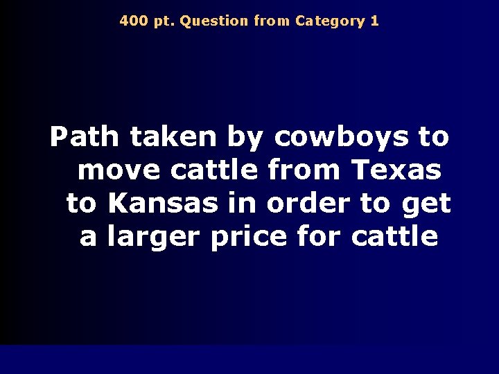 Westward Expansion Turn of the century Jaguardy West
