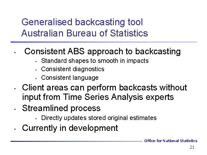 Round table Long Series Connection and Methodological Changes