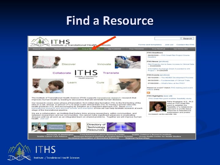 Introduction to the Institute of Translational Health Sciences