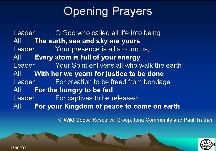 EcoSpirituality Ruth Jarman Christian Ecology Link See Act